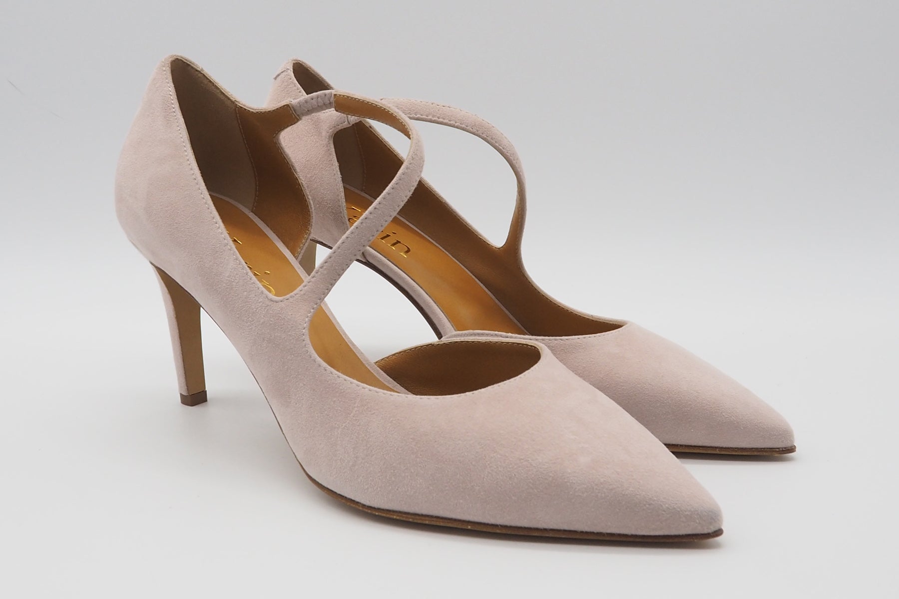 Karin | Damen Pumps aus Veloursleder in Skin - Absatz 8cm